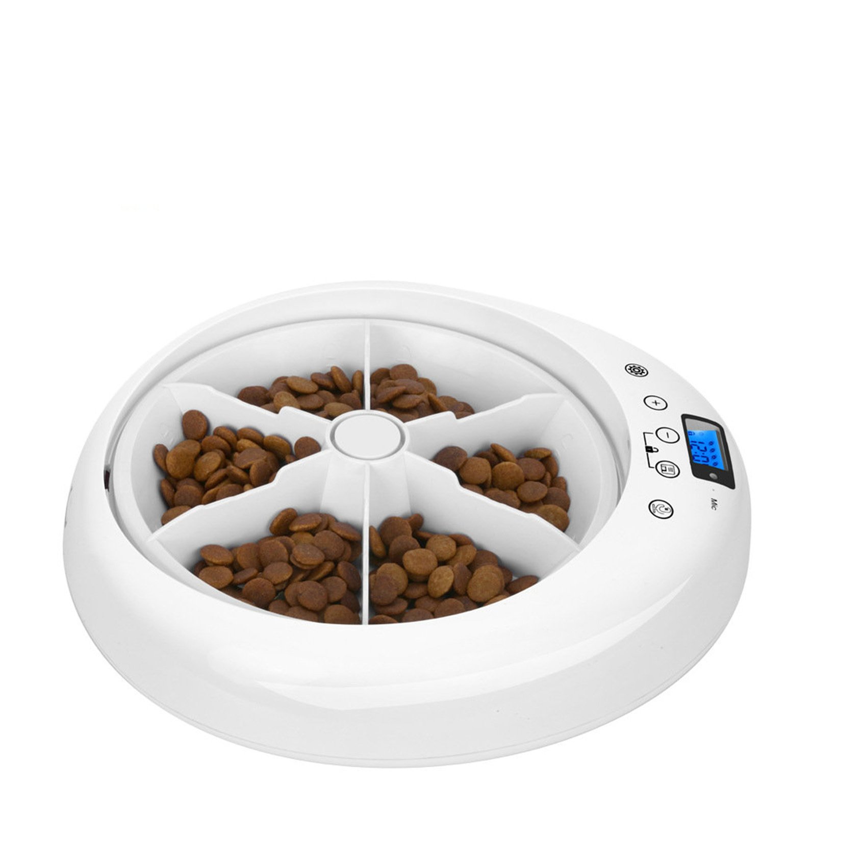 Automatic Pet Feeder 6-Meals Portion with Digital Timer Food Dispenser ...